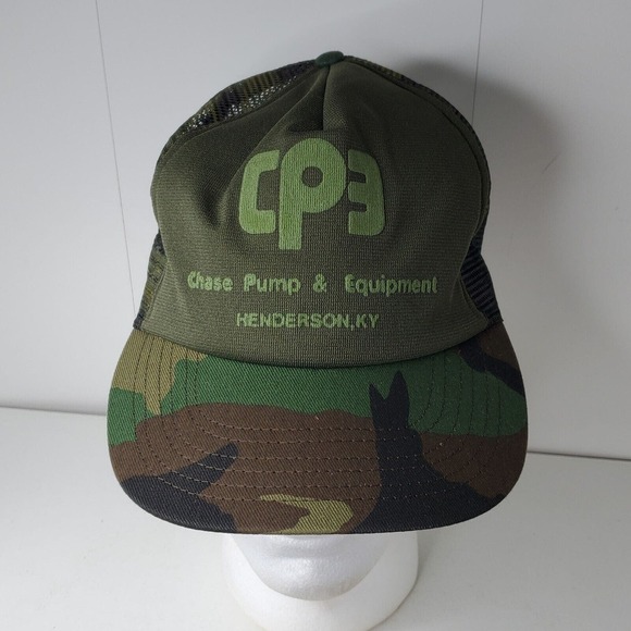 Troutman | Accessories | Chase Pump Equipment Henderson Ky Camouflage Snapback Hat Mesh Trucker ...